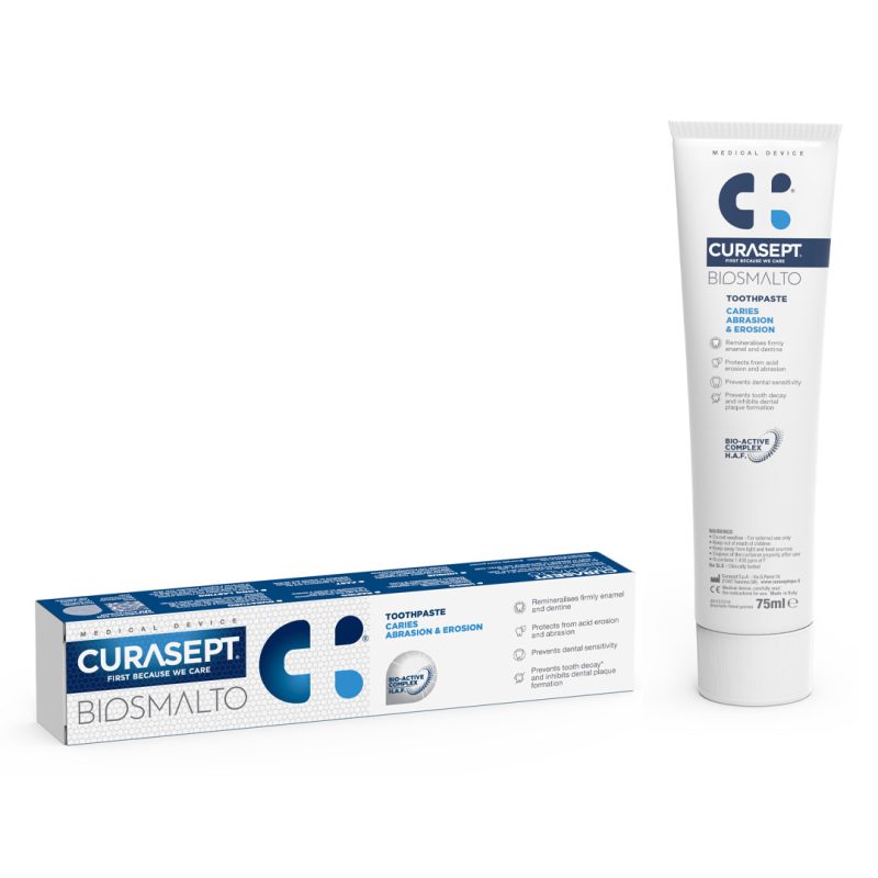 Curasept Biosmalto Toothpaste Caries, Abrasion & Erosion with Fluoride ...
