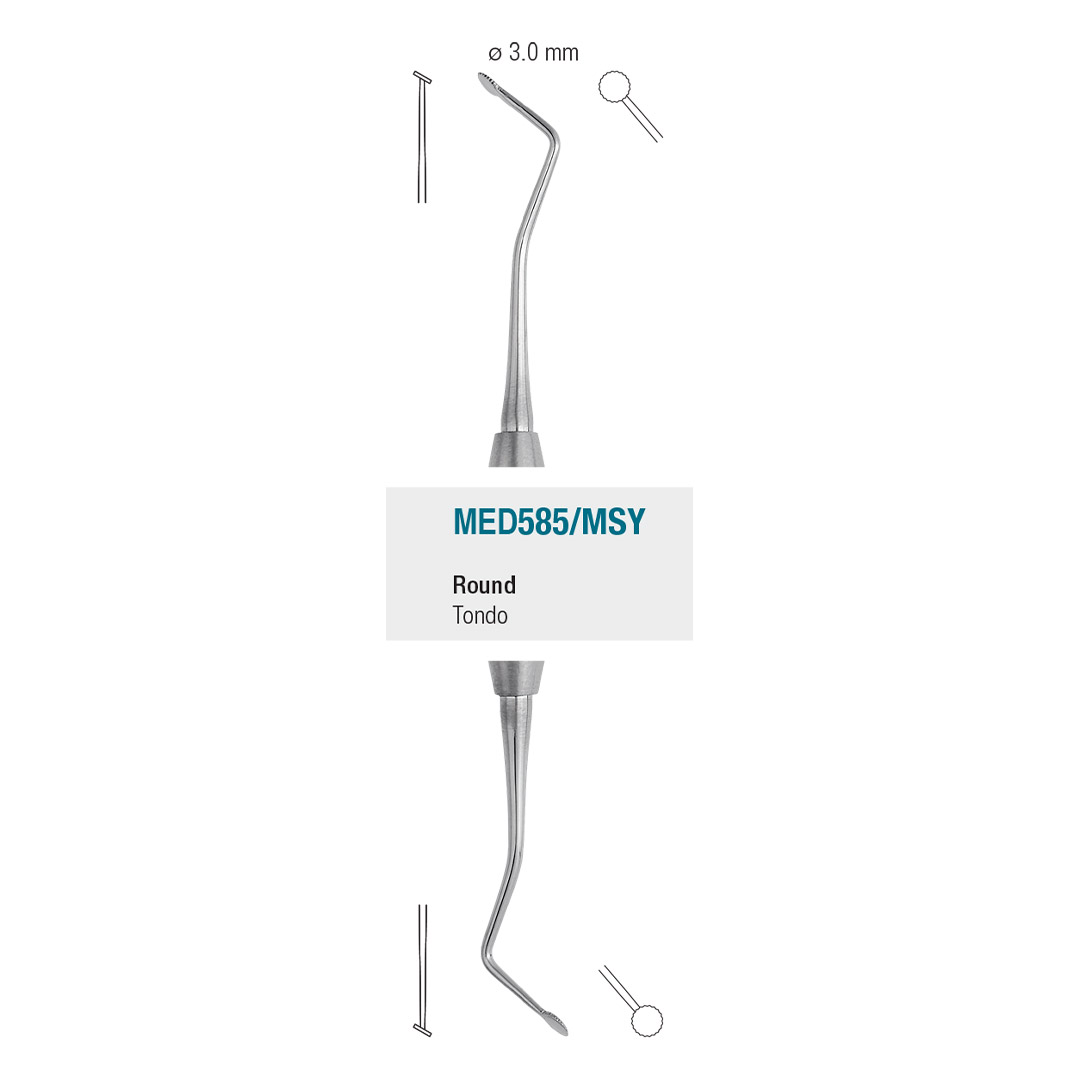 Medesy Cord Packer Round Serrated 3.0mm - Medi-Dent