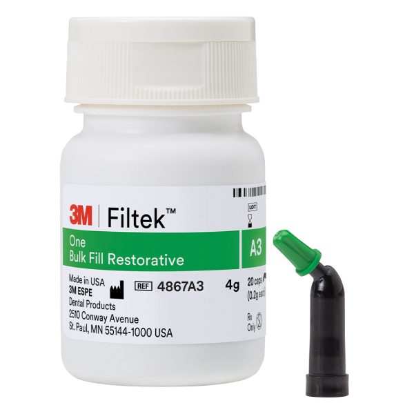 3M Solventum Filtek One Bulk Fill A3 0.2gm Capsule (20) - Medi-Dent