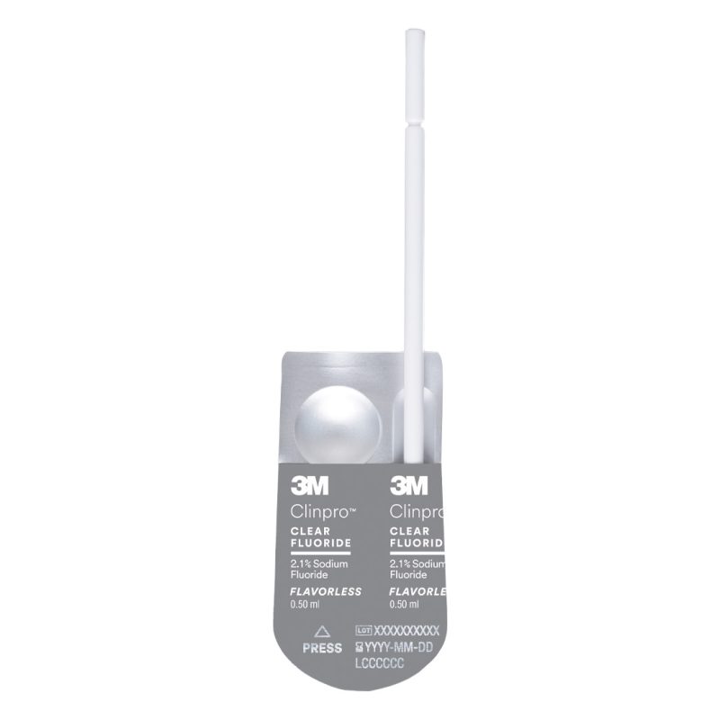 3M Solventum Clinpro Clear Fluoride Treatment Flavourless 0.50ml (100 ...