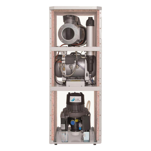 Durr Power Tower Silence 120/04 Compressor & Wet Suction System - Medi-Dent