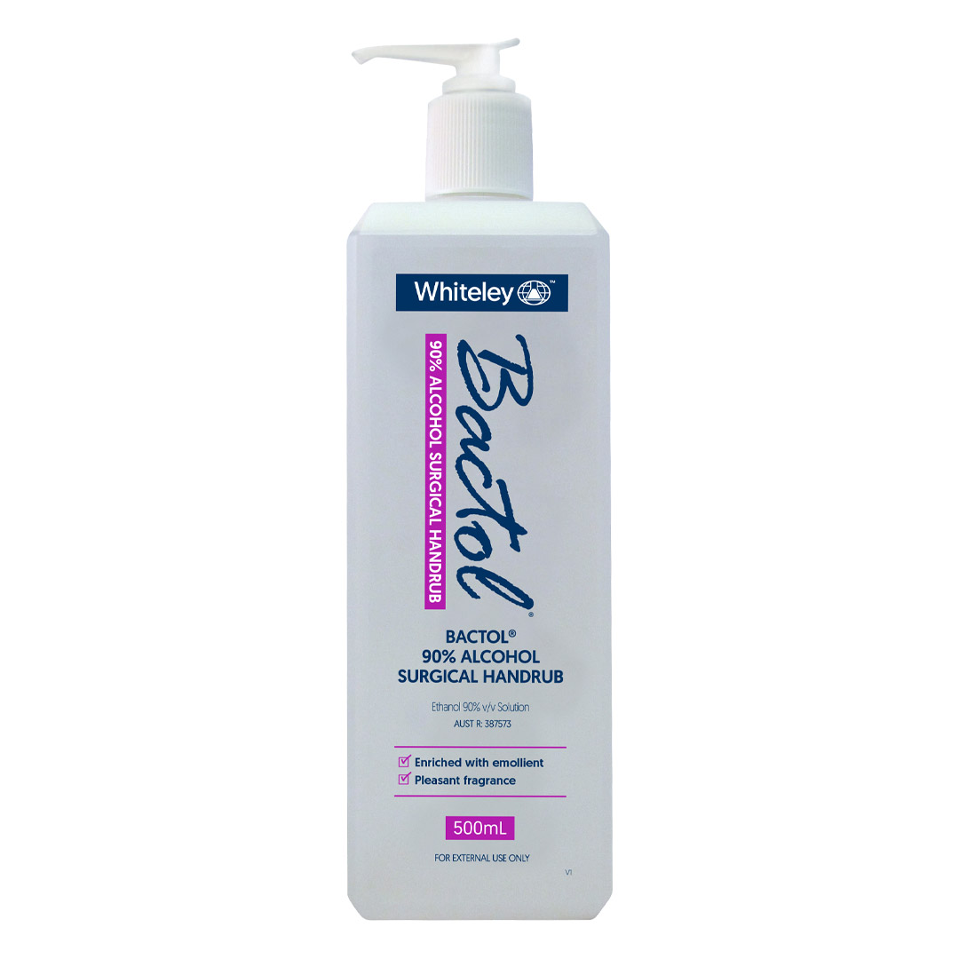 Whiteley Bactol 90% Alcohol Surgical Scrub 500ml Bottle - Medi-Dent